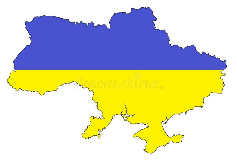 Ukrainian flag map stock illustration. Illustration of dnipro - 184161035