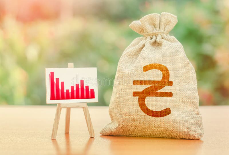 Graph decrease stock image. Image of crash, graph, coins - 23046723