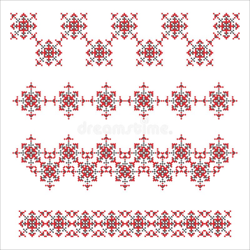 Ukrainian Knitting Pattern Lines Stock Vector - Illustration of ...