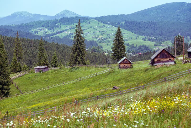 Ukrainian landscape stock image. Image of rural, mountains - 73637063