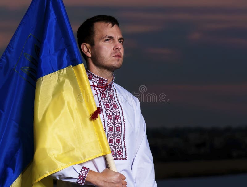 Ukrainian man stock photo. Image of independence, embroidery - 44352546