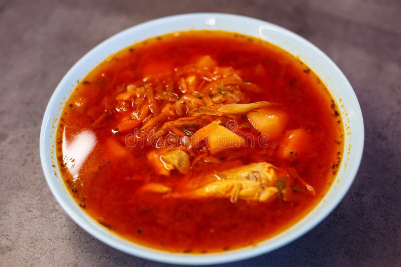 Ukrainian National Dish Classic Red Stock Image - Image of borsch ...