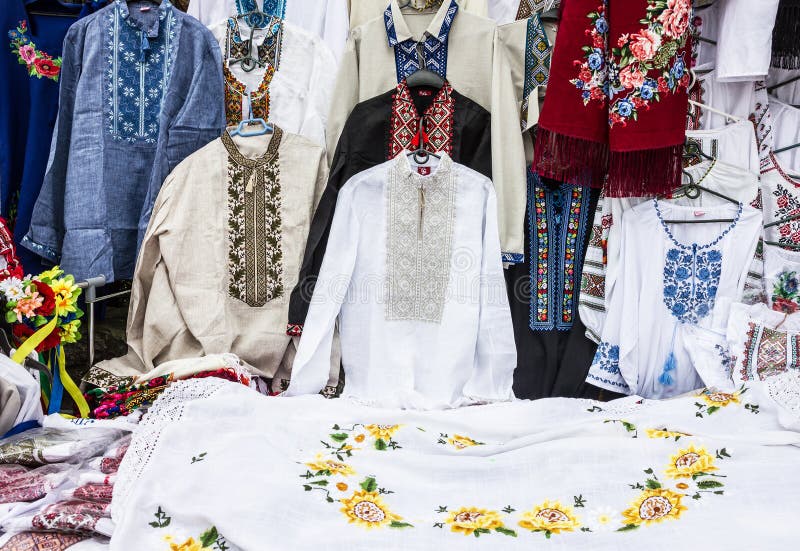 Ukrainian National Embroidered Clothes Stock Image - Image of national ...