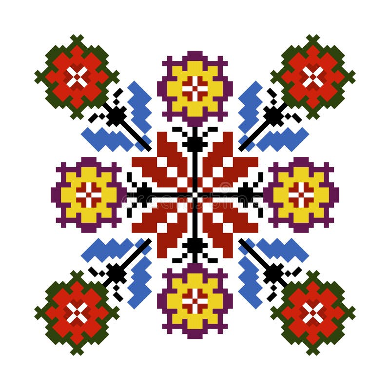 Vector Ukrainian National Pattern Stock Illustration - Illustration of ...