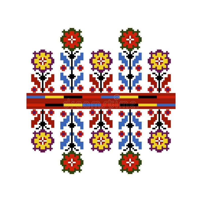 Vector Ukrainian National Pattern Stock Illustration - Illustration of ...