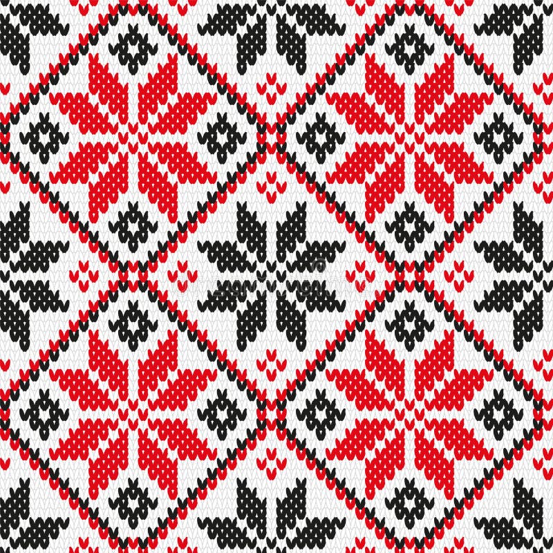Ukrainian Ornament Knitting Seamless Texture Stock Vector ...