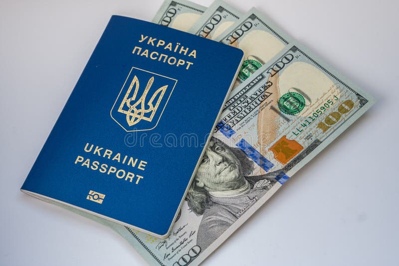 Ukrainian Passport and Banknotes. Stock Image - Image of national ...