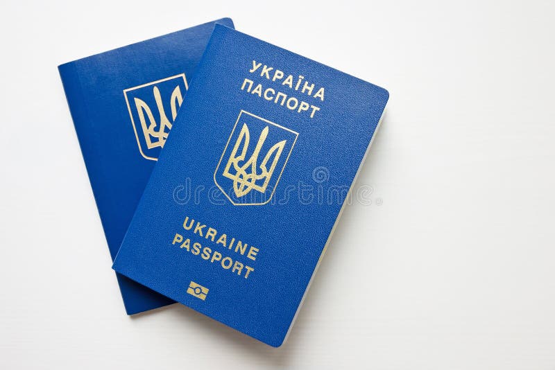 Ukrainian Passports Two Foreign Documents Stock Image Image Of