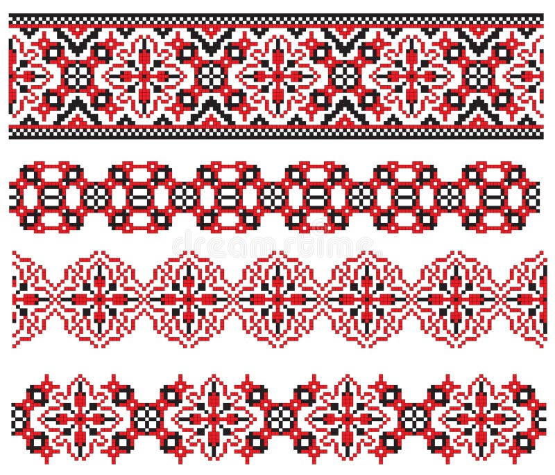 Ukrainian Pattern Embroider Stock Vector - Illustration of ukrainian ...