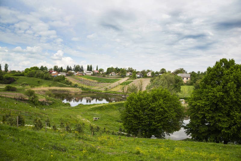 Polesie Rural Landscape And Architecture, Hola, Poland Stock Image ...