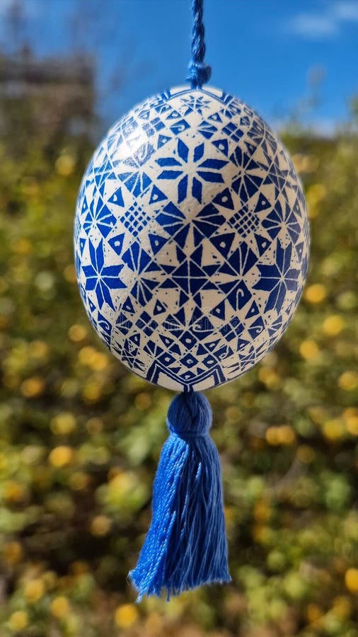 Ukrainian Pysanka Decorated with Traditional Patterns Represents the ...