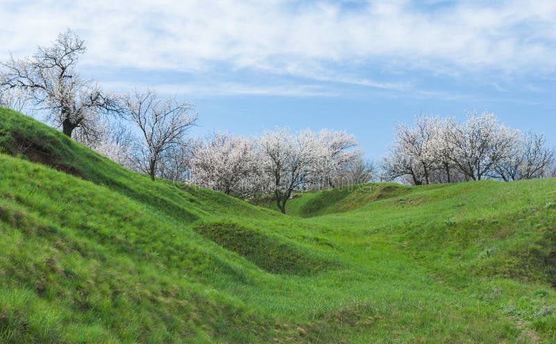 Ukrainian spring landscape stock image. Image of calm - 38153369