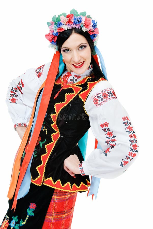 In ukrainian suit stock image. Image of attractive, glam - 8571243