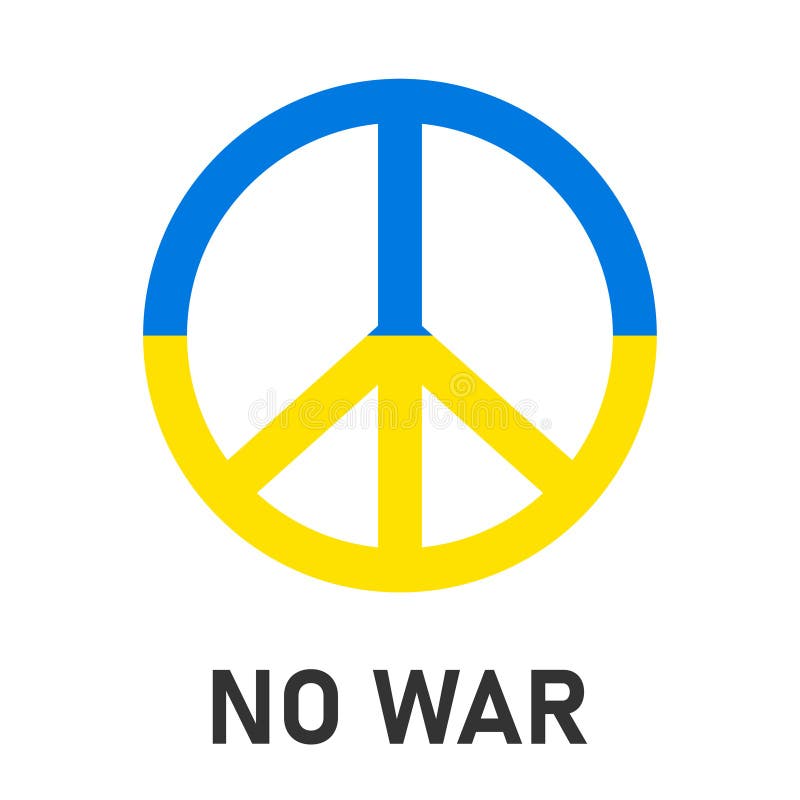 Ukrainian Symbol of the World. No War. Peace Logo. Vector Illustration ...