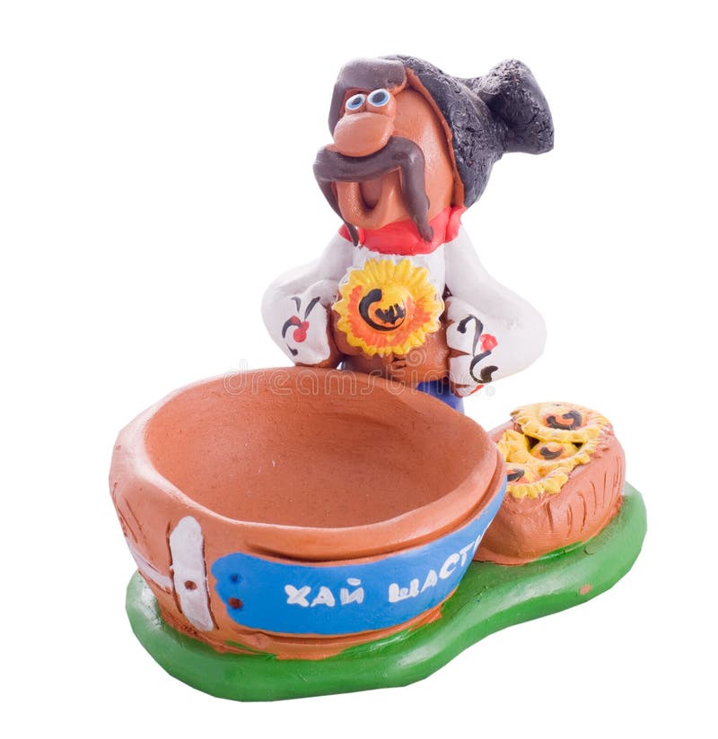 Ukrainian Traditional Pottery Ceramics with Text Stock Image - Image of ...