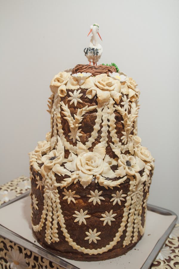 Ukrainian wedding bread stock photo. Image of bakery - 76549934