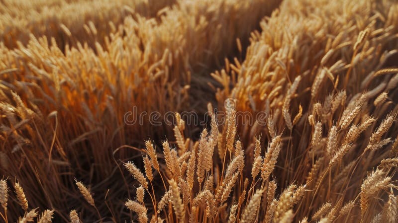 Ukrainian Wheat Field in Full Bloom, Vibrant and Golden with Sunlight ...