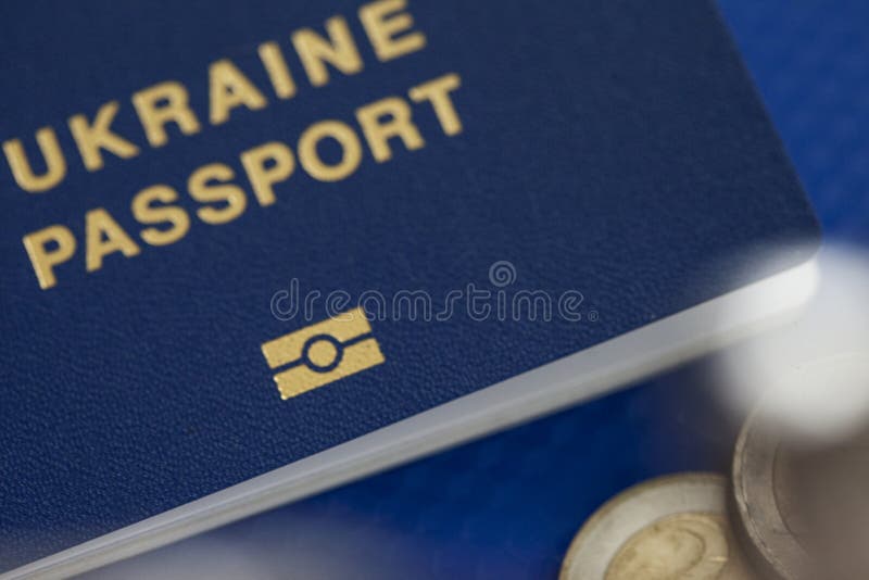 Ukrainskt biometric pass arkivfoto. Bild av näthinna - 95000078