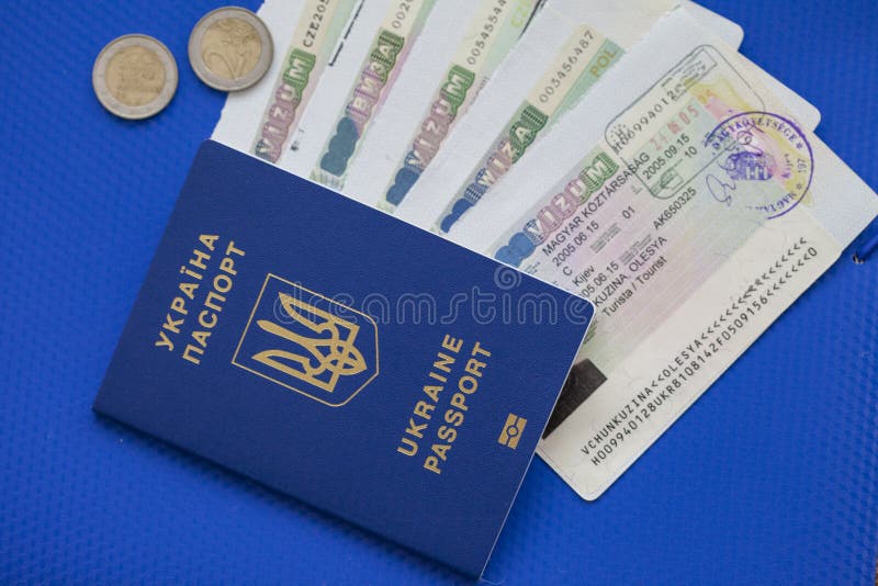 Ukrainskt biometric pass arkivfoto. Bild av näthinna - 95000078