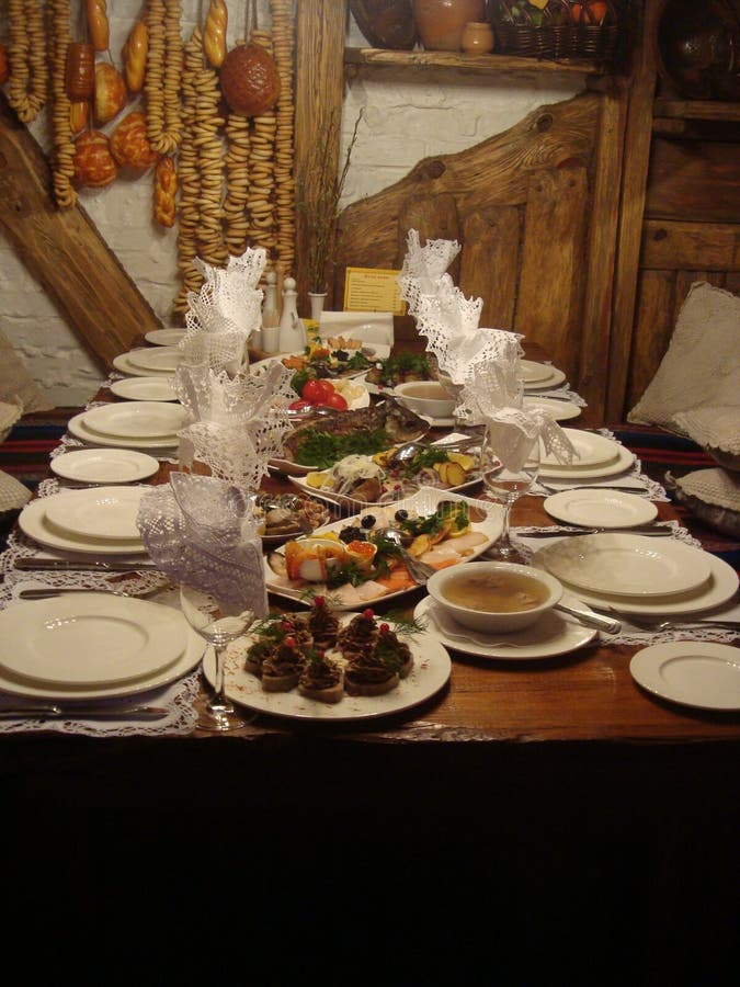 Ukranian Dinner editorial stock image. Image of celebration - 19222799