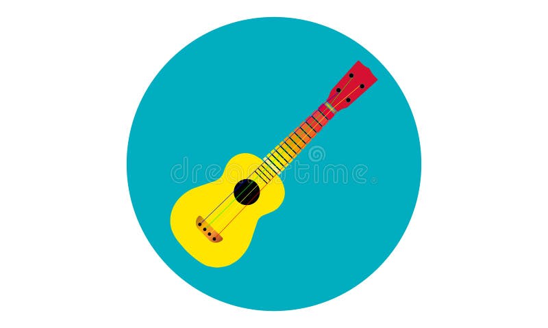 Ukulele Icon stock vector. Illustration of sticker, store - 127996980