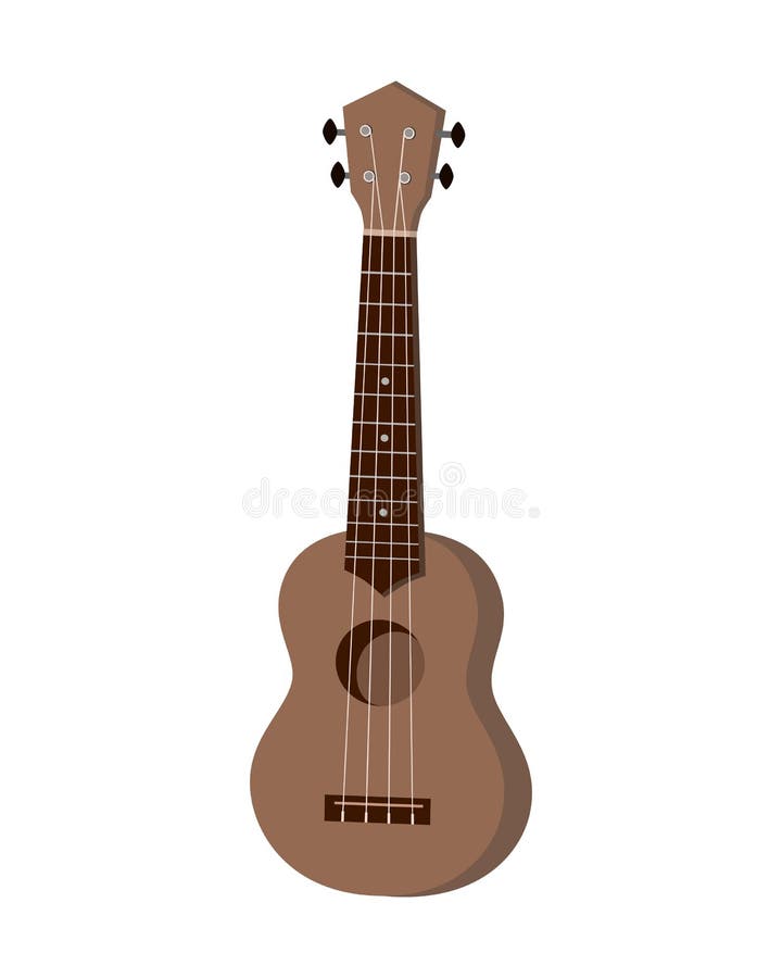 Ukulele Isolated on White. Vector Illustratio Stock Vector ...