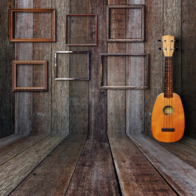 Ukulele and picture frame stock image. Image of musical - 49424897