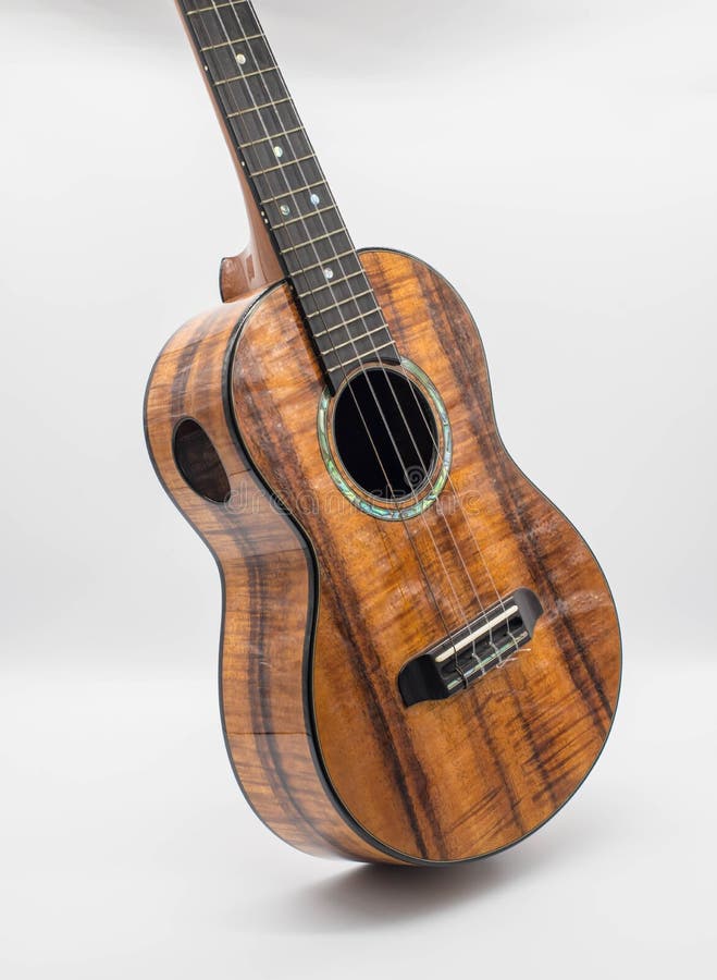 Ukulele with Side Soundhole Isolated on White Background Stock Image ...