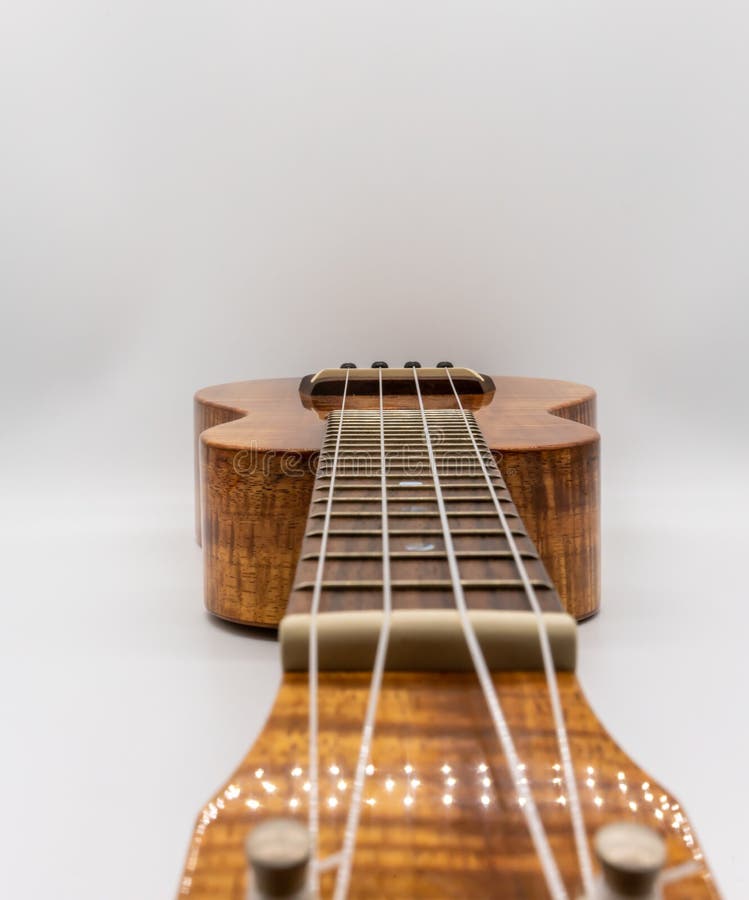 Ukulele with Side Soundhole Isolated on White Background Stock Image ...