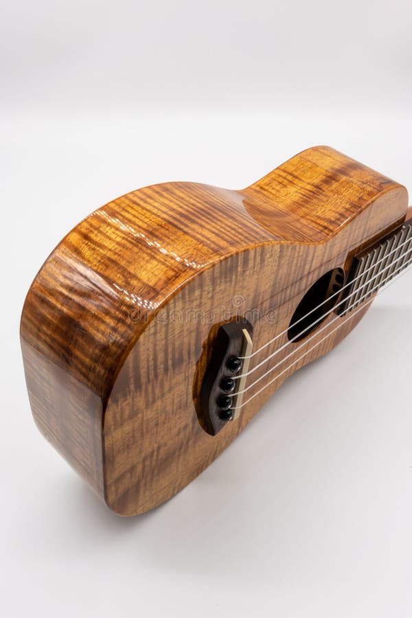 Ukulele with Side Soundhole Isolated on White Background Stock Photo ...