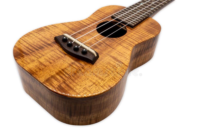 Ukulele with Side Soundhole Isolated on White Background Stock Image ...