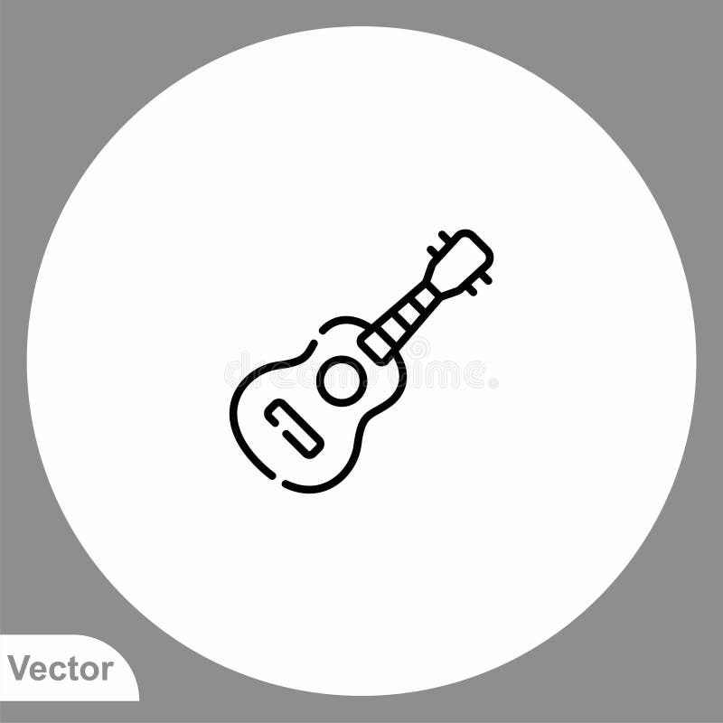 Ukulele Vector Icon Sign Symbol Stock Vector - Illustration of ...