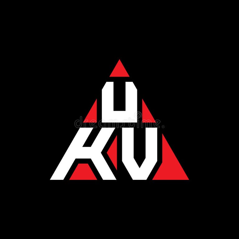 UKV Triangle Letter Logo Design with Triangle Shape. UKV Triangle Logo ...