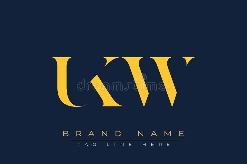 UKW Abstract Letter Logo Design Stock Vector - Illustration of logo ...