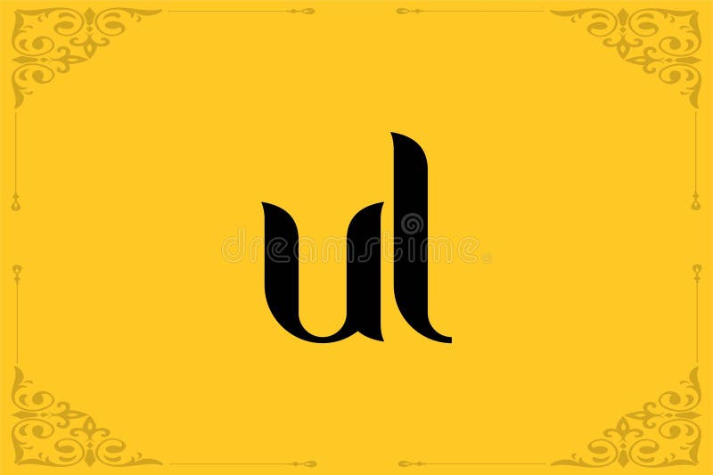UL abstract luxury logo stock vector. Illustration of shape - 362196684