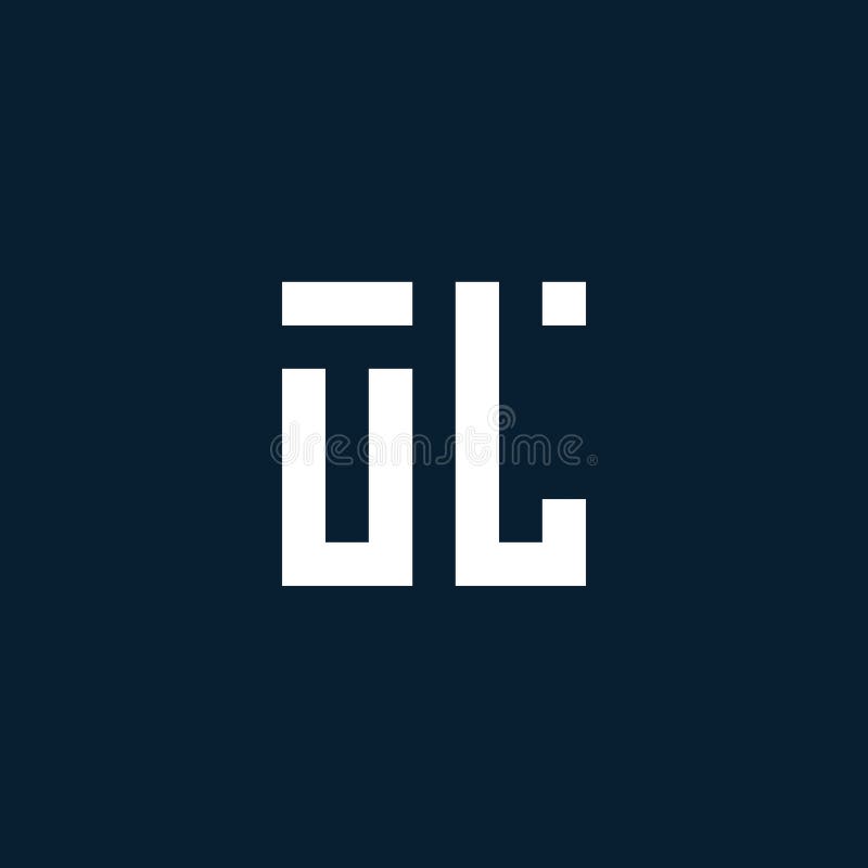 UL Initial Monogram Logo with Geometric Style Stock Illustration ...