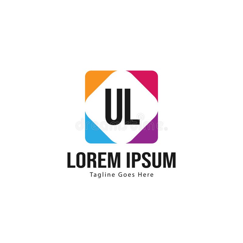 UL Letter Logo Design. Creative Modern UL Letters Icon Illustration ...