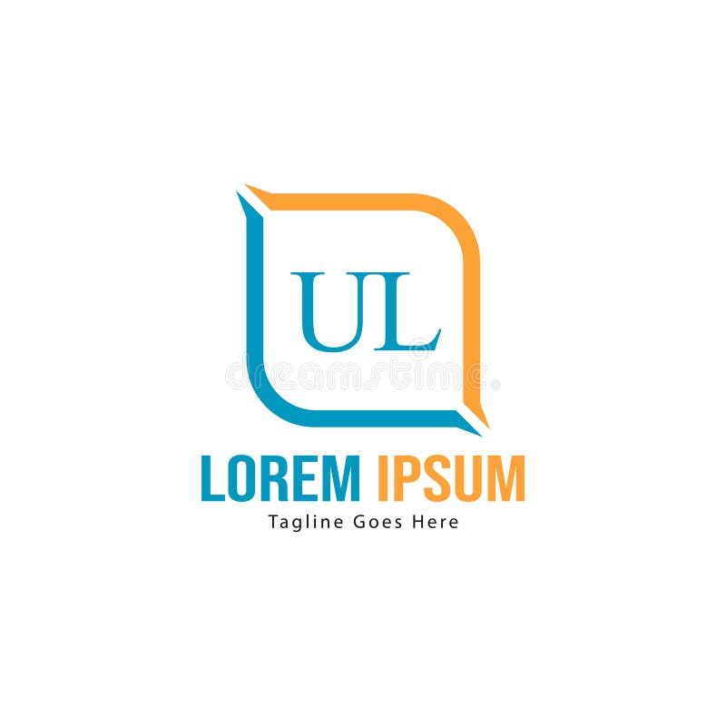 UL Letter Logo Design. Creative Modern UL Letters Icon Illustration ...