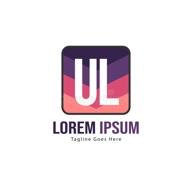 UL Letter Logo Design. Creative Modern UL Letters Icon Illustration ...