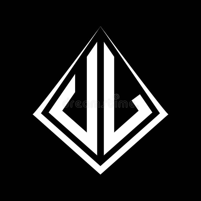 UL Logo Letters Monogram with Prisma Shape Design Template Stock Vector ...