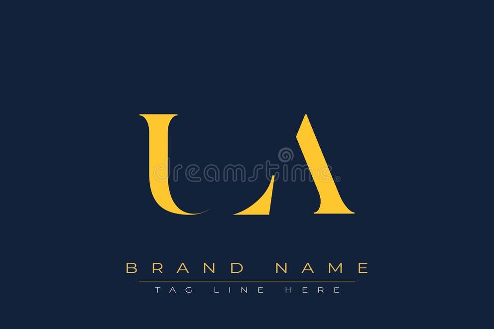 ULA Abstract Letter Logo Design Stock Vector - Illustration of emblem ...