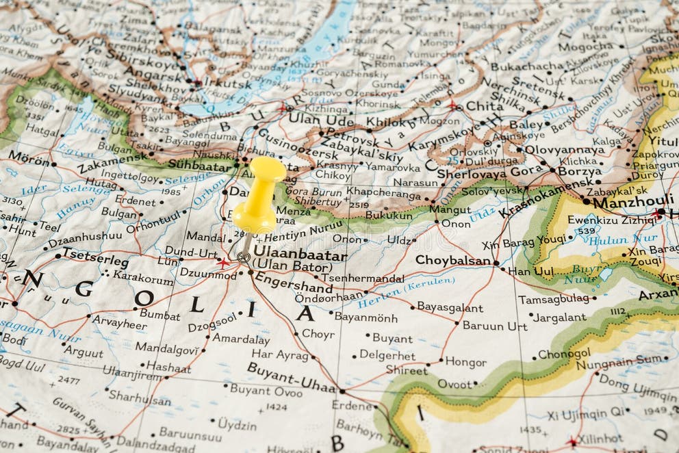 Ulaanbaatar map stock photo. Image of city, classic, focus - 44091464