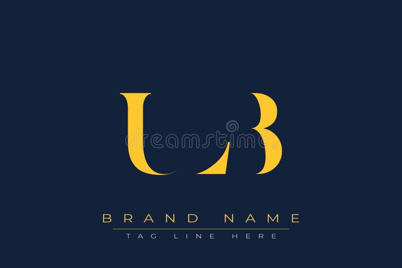 ULB Abstract Letter Logo Design Stock Vector - Illustration of alphabet ...