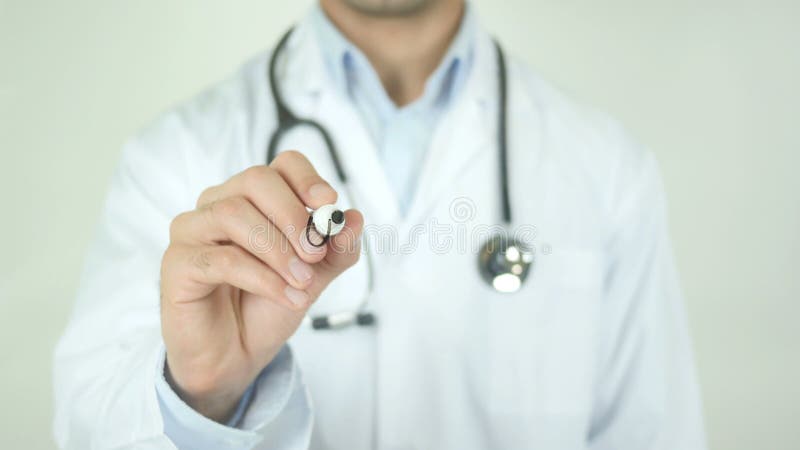 Ulcer, Doctor Writing on Transparent Screen Stock Footage - Video of ...