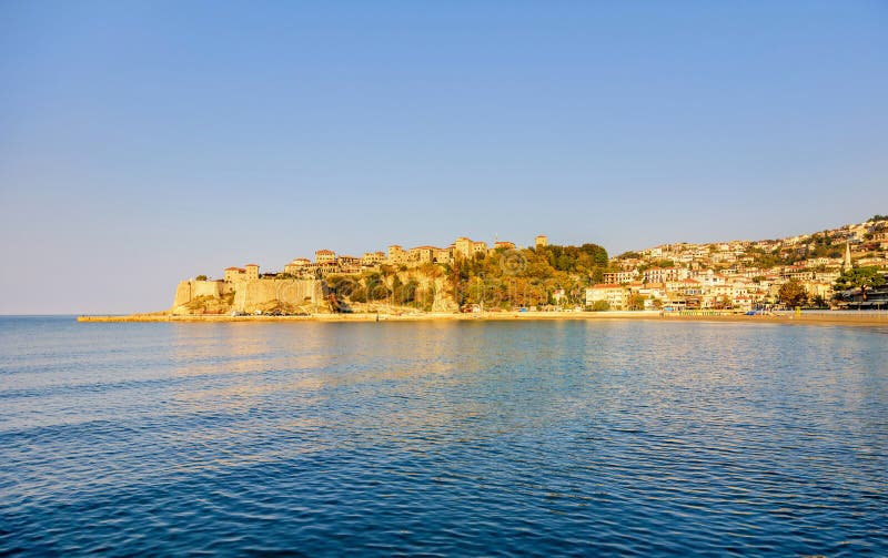 Ulcinj Old Town Peninsula, Montenegro Stock Image - Image of castle ...