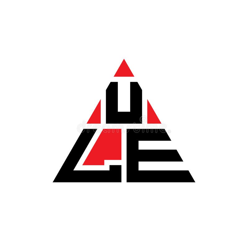 ULE Triangle Letter Logo Design with Triangle Shape. ULE Triangle Logo ...