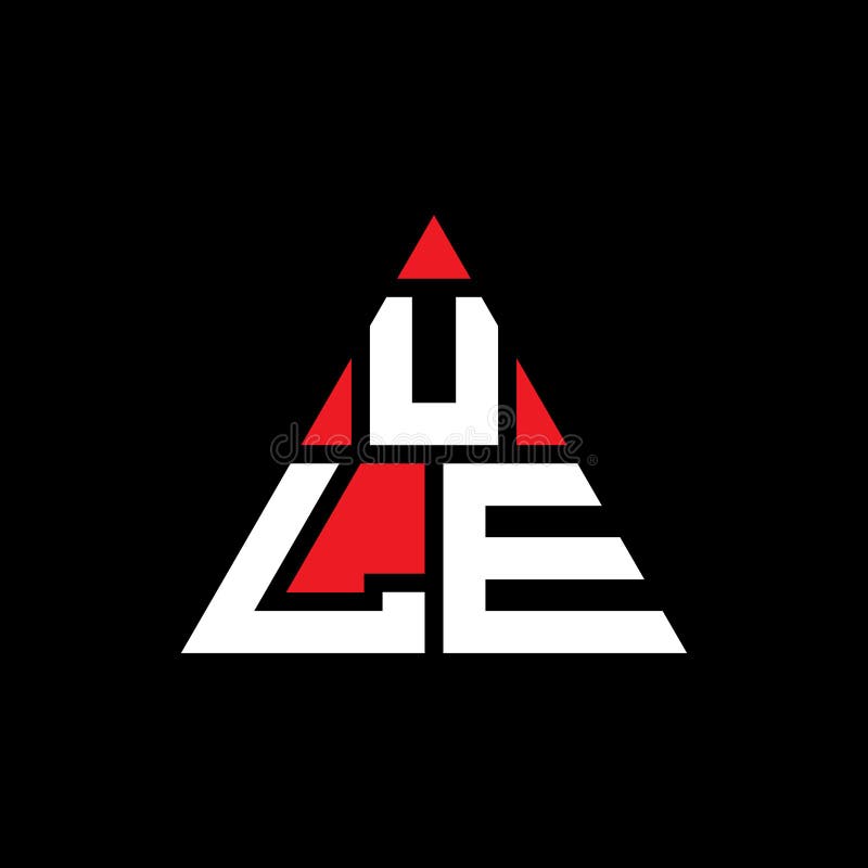 ULE Triangle Letter Logo Design with Triangle Shape. ULE Triangle Logo ...