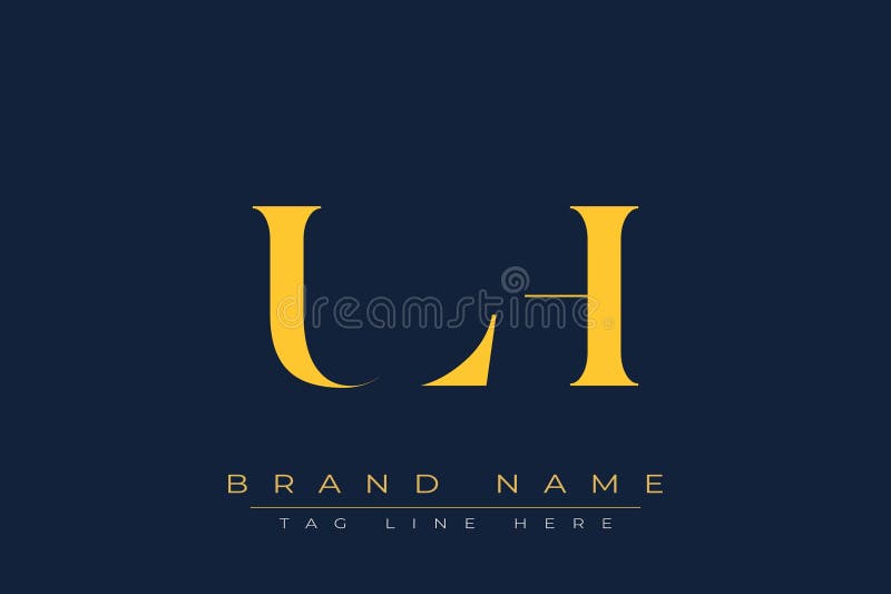 ULH Abstract Letter Logo Design Stock Vector - Illustration of brand ...