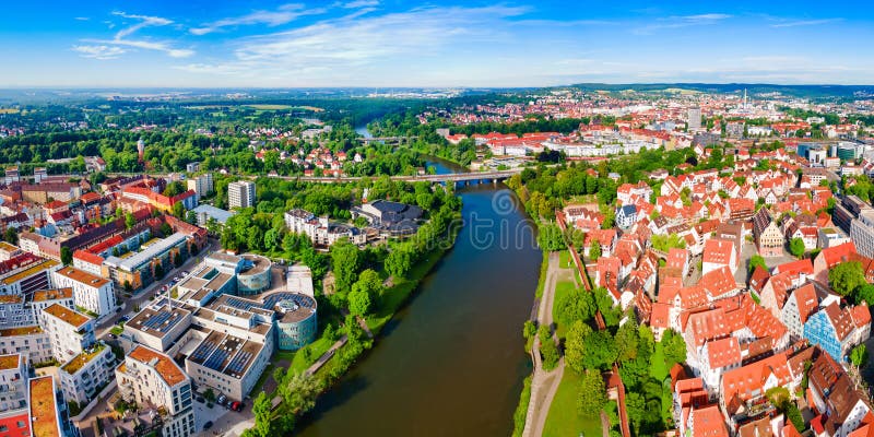 Ulm City Aerial Panoramic View, Germany Stock Image - Image of ...