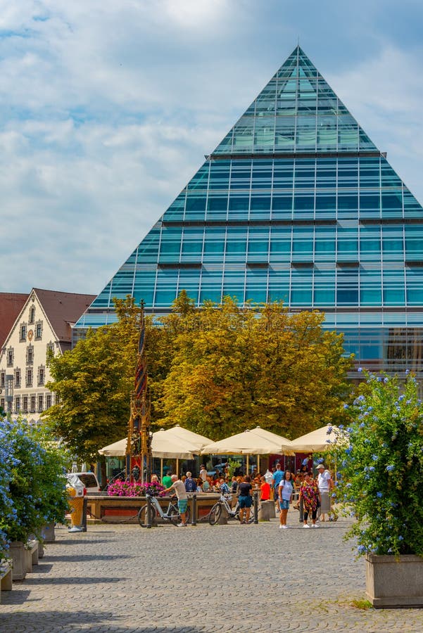 Ulm City Library in Germany Editorial Stock Photo - Image of glass ...